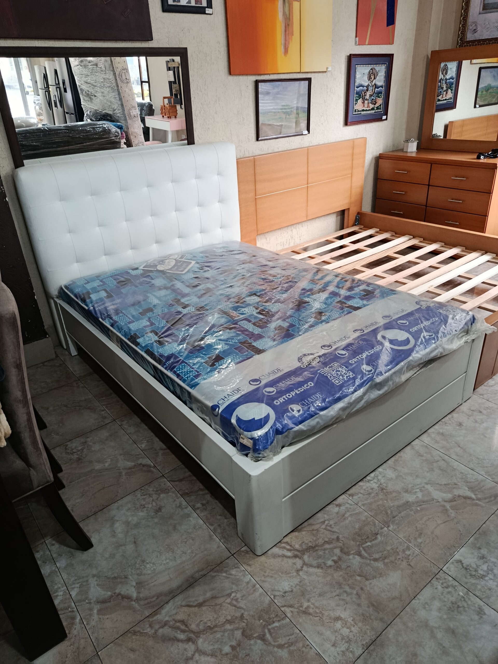 Micro-leather full size bed – Marc´s Consignment